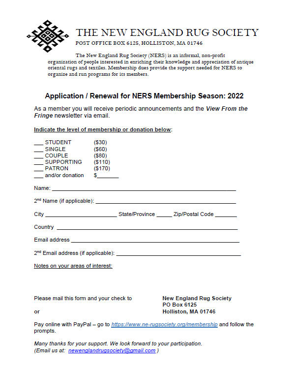 Membership - New England Rug Society